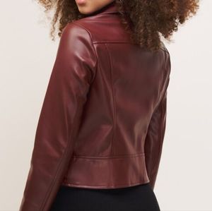 Dynamite | Jackets & Coats | Dynamite Dark Maroon Faux Leather Jacket ...